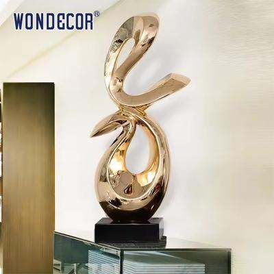 China Small Interior Decoration Art Abstract Geometry Metal Sculpture Crafts Te koop