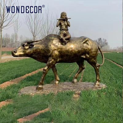 China Bronze metal art sculpture of large-scale outdoor sculpture workers for sale