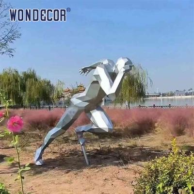 Cina Tecnologia di forgiatura di metallo per giardini esterni Sport geometrici Scultura in acciaio inossidabile maschile in vendita