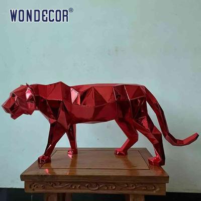 China Esculptura de aço inoxidável de cheetah à venda