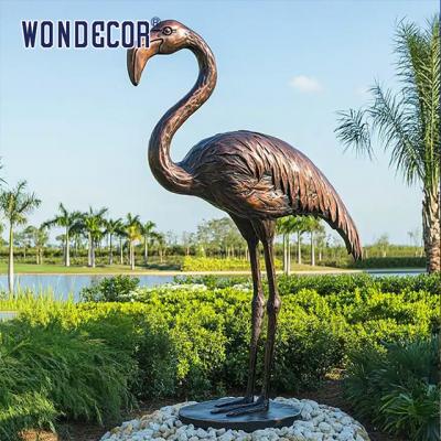 China Estátuas de Flamingos de Jardim em Bronze Perfeitas para Decoração ao Ar livre à venda