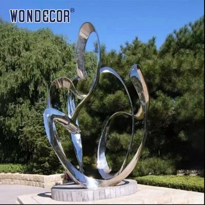 China Large rotating stainless steel sculpture outdoor square park for sale