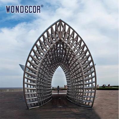 China Source Manufacturers Large Scenic Spots Landscape Metal Art Architecture Stainless Steel Sculpture for sale