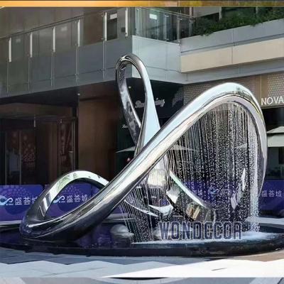 China Large scale stainless steel abstract sculpture park outdoor sculpture for sale