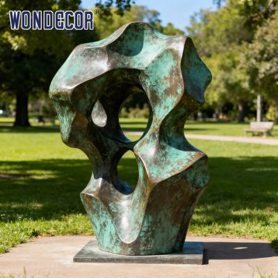 China Large-Scale Abstract Rockery Bronze Sculpture for Garden Decoration for sale