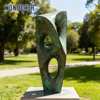 China Large Outdoor Park Abstract Geometric Bronze Sculpture for sale