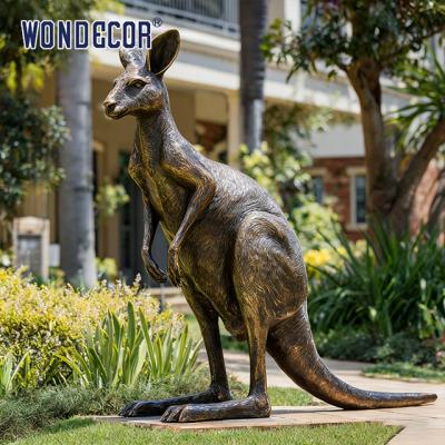 China Life Size Outdoor Bronze Kangaroo Fighting Statue Sculpture for sale