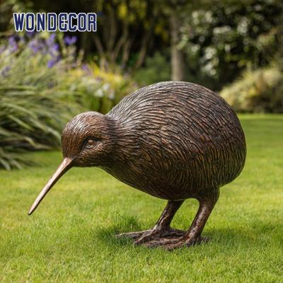 China Outdoor Garden Decor Bronze Sculpture Kiwi Bird Statue for sale