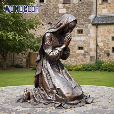 China Outdoor Life Size Praying Sculpture Bronze for sale
