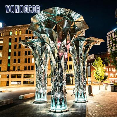 China Large outdoor park stainless steel lighting sculpture for sale