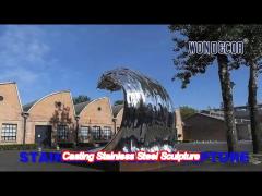 wonders casting stainless steel sculpture metal wave sculpture 250cm