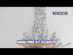 mirror finish waterfall wall sculpture hotel decoration abstrct