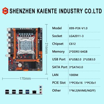 Cina Intel EXON C612 Chipset 2RAM Lga2011-V3 V4 Scheda madre per giochi in vendita