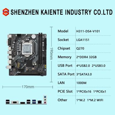 China H311 carte mère INTEL LGA1151 I3 I5 I7 6ème/7ème/8ème/9ème E3 V5 CPU Mémoire DDR4 for sale