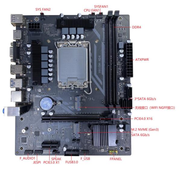 Quality lga1700 motherboard ddr4 H610M-4D4 PC gaming motherboard for sale