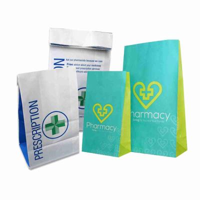 Cina Sacco di carta della farmacia medica verde bianca biodegradabile per il vomito di viaggio æreo in vendita