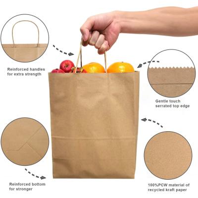 Cina Il regalo di Brown Kraft dei sacchetti della spesa della carta kraft di Kuaima insacca 26x32x12 in vendita