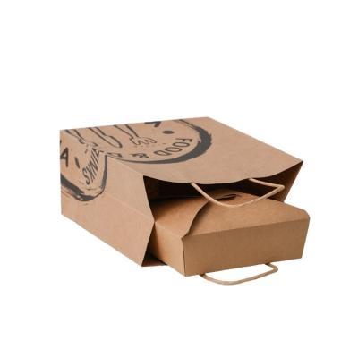 Cina Sacchetti della spesa asportabili di carta kraft dell'alimento bianco cachi Brown con la massa della maniglia in vendita