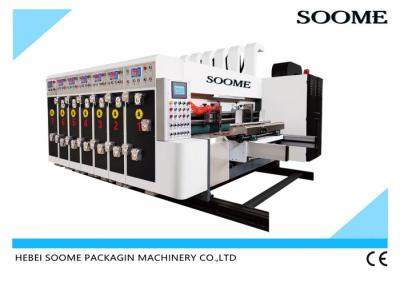 China Doos Verpakking Flexoprinter Slotter Die Cutter met een dikte van 2-7 mm gegolfd karton Te koop