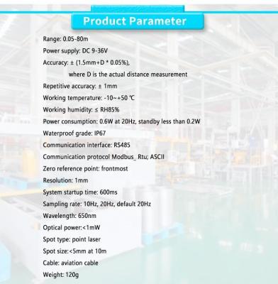 Cina Sensore di misurazione della distanza laser a singolo punto per il controllo industriale in vendita