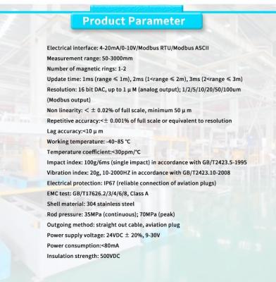 Cina UNIVO UBCZ-1000Y Sensore di posizione per lo spostamento magnetico per la misurazione del livello del liquido in vendita