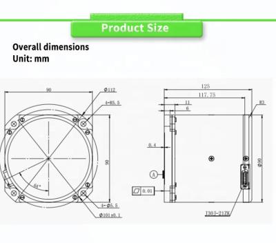 Cina Modulo di uscita RS422 UNIVO UBTS500Y Giroscopio in fibra ottica per l'ispezione dei binari ferroviari in vendita