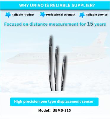 Cina Sensore di spostamento lineare di potenza di alta precisione UNIVO 24VDC 3Vrms LVDT per industria in vendita