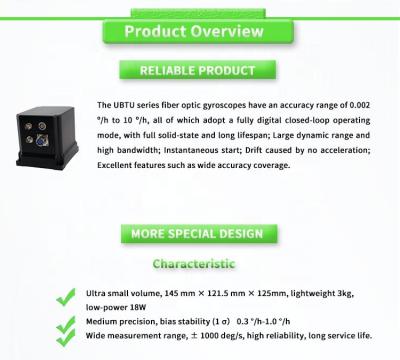 China OEM UNIVO UBTU400Y Navigation Inertial Attitude/Azimuth Reference System met glasvezel gyroscoop sensoren en noordvinder Te koop