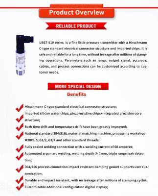 China Sensor de pressão UNIVO UBST-510Y de tipo C para detecção do nível do líquido à venda