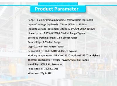 Cina Supporto personalizzato OEM UNIVO Sensore di spostamento lineare ad alta temperatura ad alta tensione in vendita