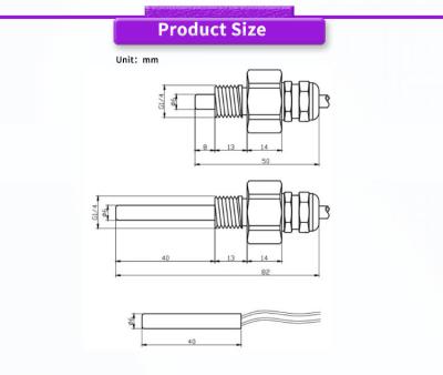 China UBW100Y waterdichte temperatuurtransmittersensor met G1 2 verbindingsoptie Te koop