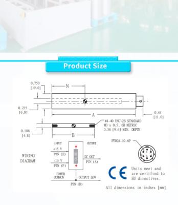 Cina LVDT per l'industria nucleare Input AC Voltage 3Vrms Alta precisione Universale UNIVO in vendita