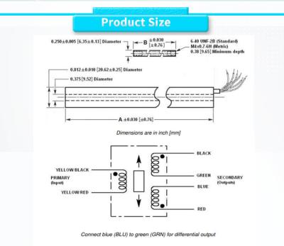 Cina OEM Support LVDT Linear Position Sensor con materiale in acciaio inossidabile della serie AISI 400 in vendita
