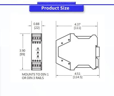 中国 UNIVO ULVC1000Y LVDT RVDT ハーフブリッジ 差点トランスミッター 信号変換 鉄道移動センサー 信号コンディショナー 販売のため