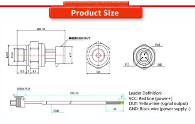 China UBST-EY Hirschmann Din34650 24V 5VDC Liquid Level Transmitter voor water- en olietank Te koop