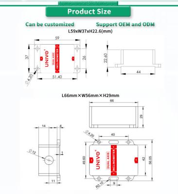 中国 産業用品 UNIVO UBIS-326Y アナログデジタル測定のための二重軸傾き計 販売のため