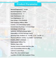 China High Temperature Mini LVDT Displacement Sensor ±2.5mm Range for OEM Customized Support for sale