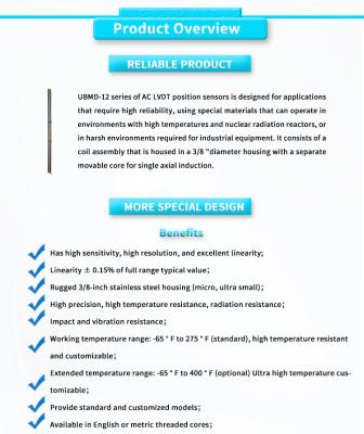 中国 UNIVO UBMD-12Y 高感度・精度線形移動センサー試験用 販売のため
