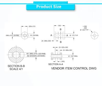 Cina 0.63mm Range UNIVO Sensore AC LVDT ad alta temperatura in miniatura per un posizionamento preciso in vendita
