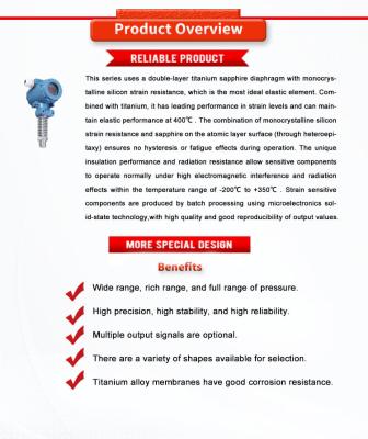 China UBST-100Y Sapphire Universal Series GP AP VG Sensores de pressão de hidrogénio Transmissores à venda