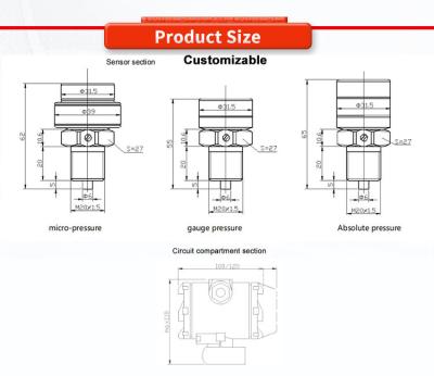 China UBST-100Y Sapphire Universal Series GP AP VG Sensores de pressão de hidrogénio Transmissores à venda