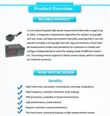 Cina UNIVO UBJG-05Y Mini RS485 RS232 Sensore di distanza laser da 0,1-100m Distanza con display digitale -25-60C in vendita