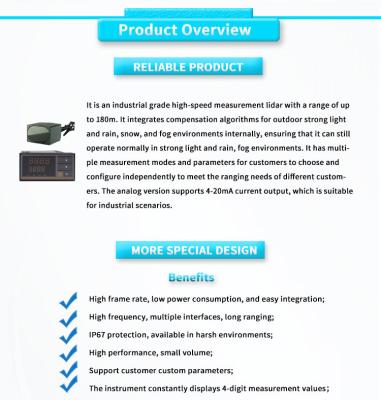 Cina UNIVO UBJG-04Y 180m rangefinder con display digitale e sensore di allarme Lidar UART CAN RS485 232 in vendita