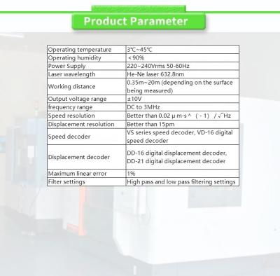 Cina Sensore a laser Doppler Vibrometro a singolo punto UBZD3000Y per il monitoraggio delle vibrazioni in vendita