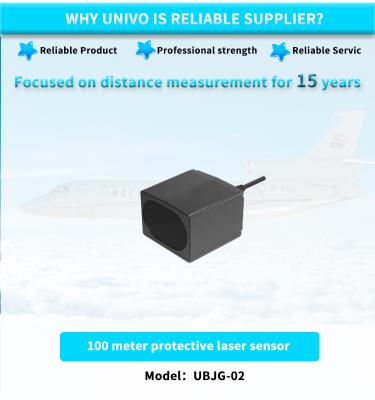 China UBJG-02Y UNIVO Lidar Sensor de Posição 0,1-180m Range Digital Display UART CAN RS485 232 à venda