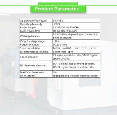 Cina Strumento di vibrazione UBZD3000Y ad alta precisione con rilevamento laser a singolo punto in vendita