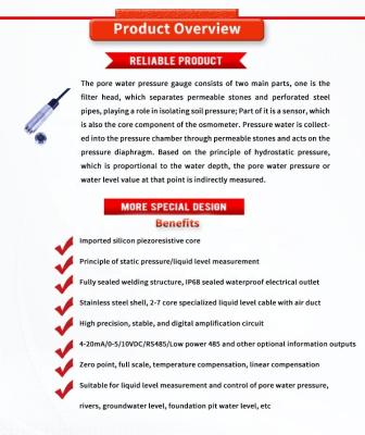 Cina ±0,5%FS Accuratezza completa UNIVO UBPT500-601TY 0,5-100m Sensore di misura del livello del liquido in vendita