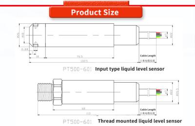Cina Monitoraggio del livello dell'olio semplificato con il trasmettitore di livello del liquido UNIVO UBPT500-601Y in vendita