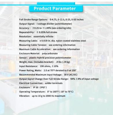 中国 ±0.25〜±1.00% 精度 UNIVO UBPR-01Y 工業用変形測定センサー 販売のため