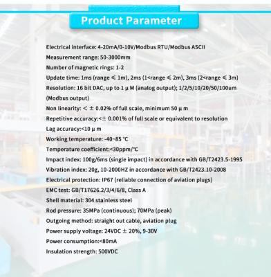 China Lag nauwkeurigheid 10 μm UNIVO Hydraulische cilinder water olie niveau zender UBCZ-1000Y Te koop